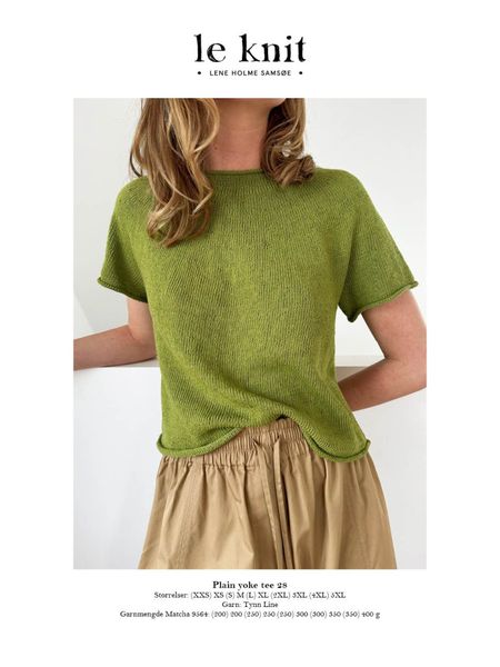 Plain Yoke Tee 28 oppskrift - Strikkefryd